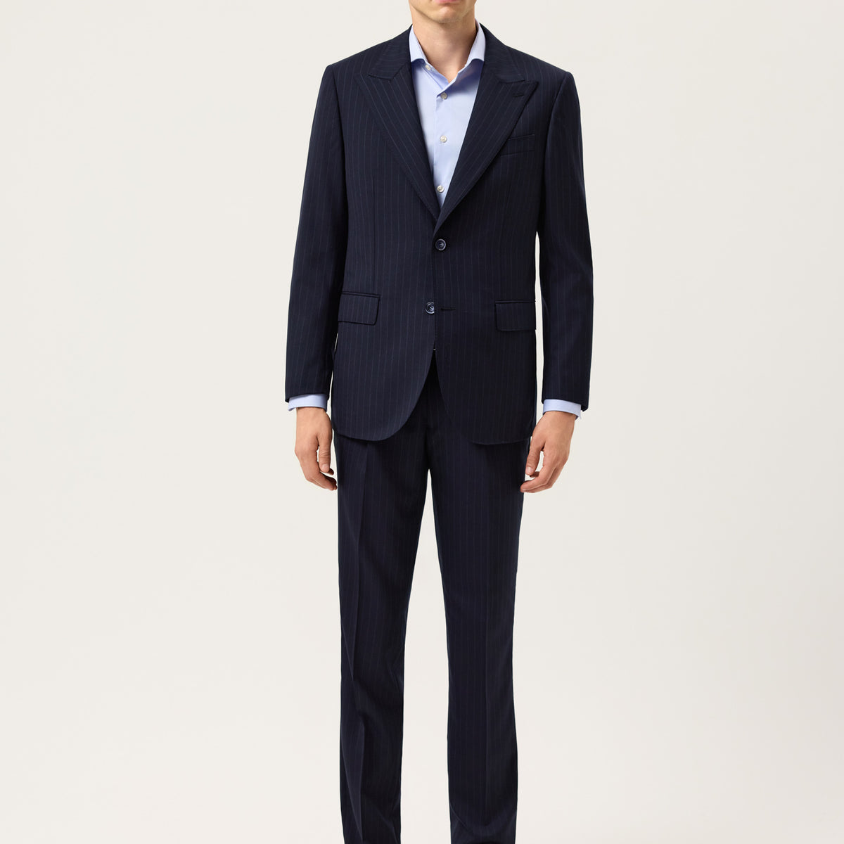 Slim Fit Wool Stripe Suit – Sacoor Brothers